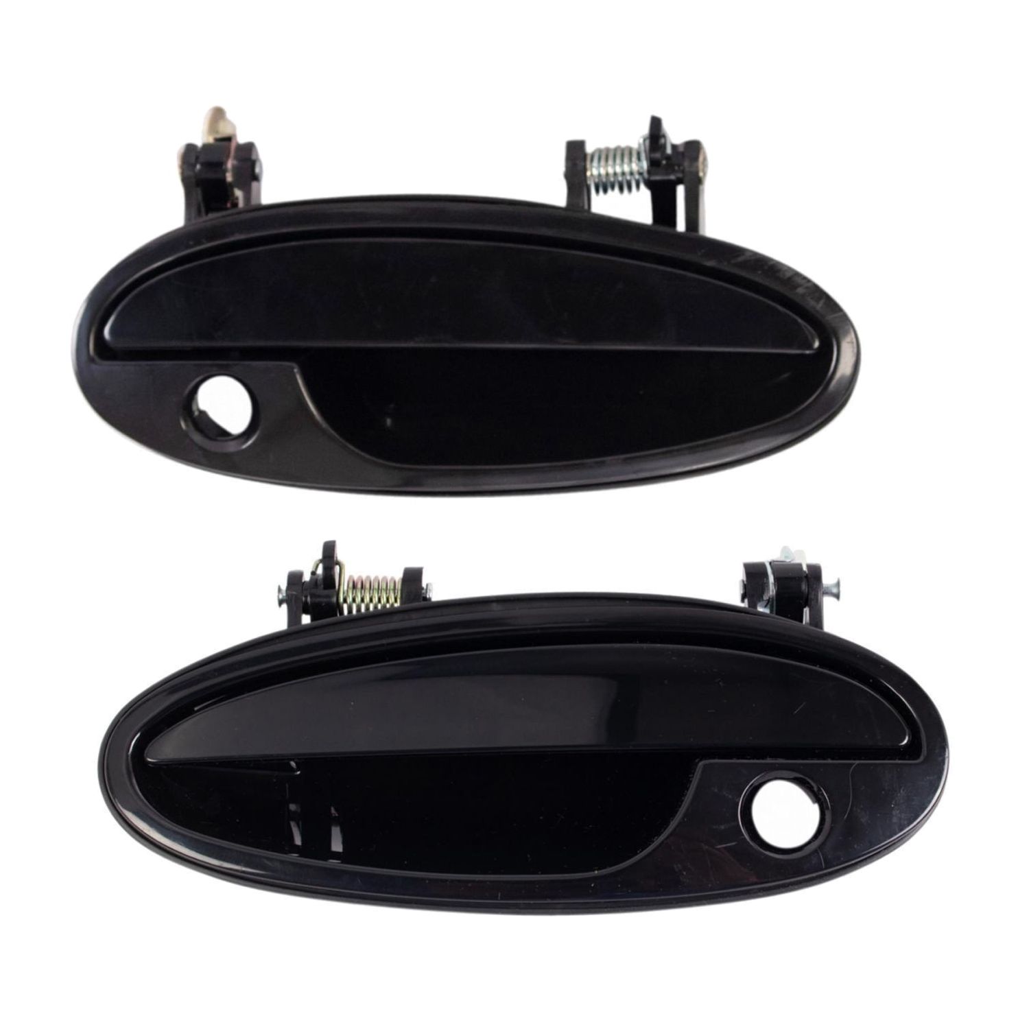 KAIHUIXING Car Door Handle Exterior Front Left Right 2pcs Black Paint ...