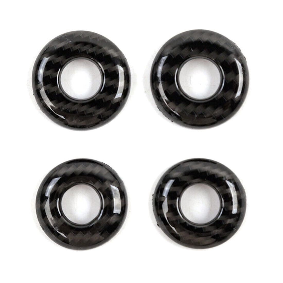 KAIHUIXING Carbon Fiber Interior Door Lock Pin Cover Trim 4pc 4pcs/Set ...
