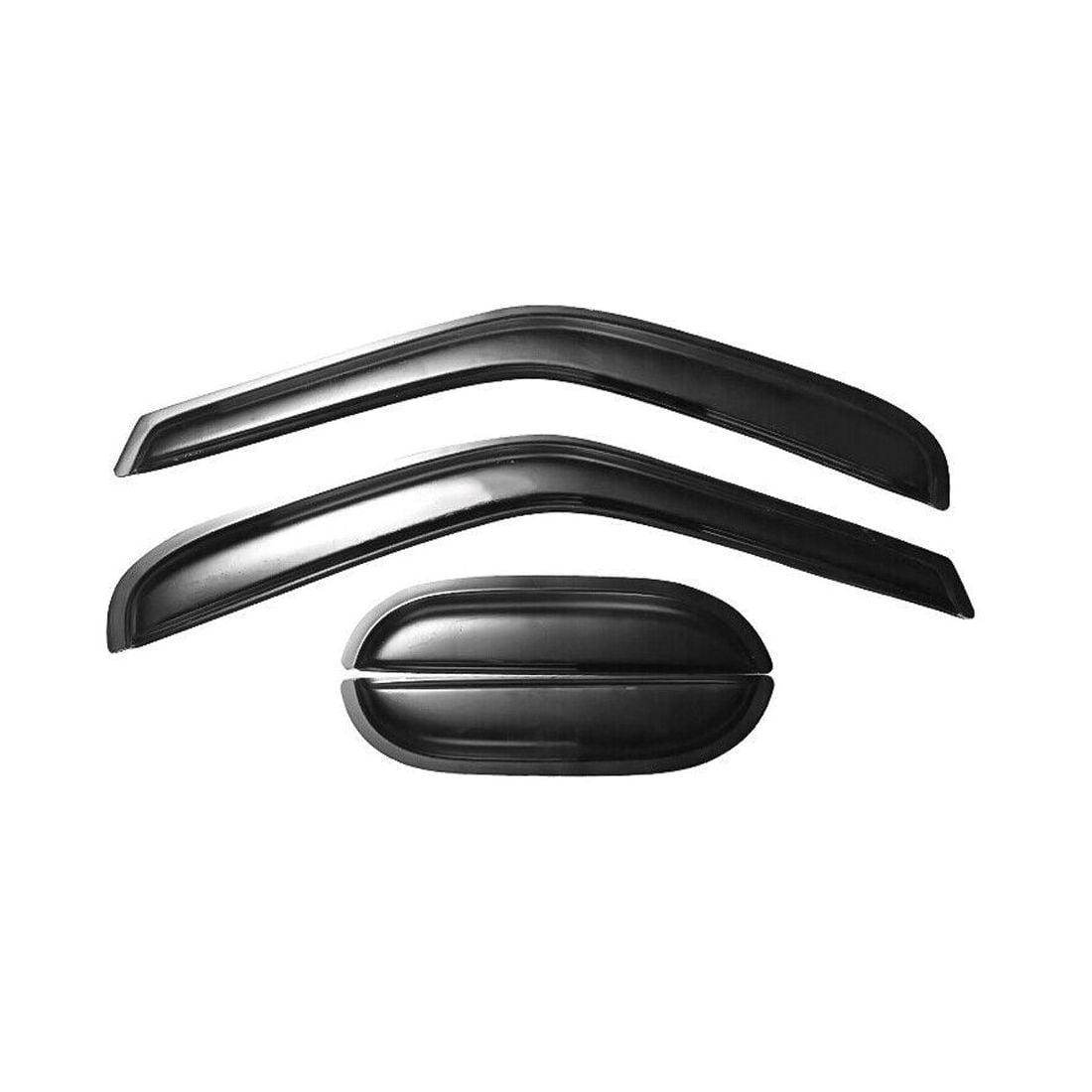 KAIHUIXING Extended Cab Window Visors Rain Sun Guard Vent Acrylic Front ...