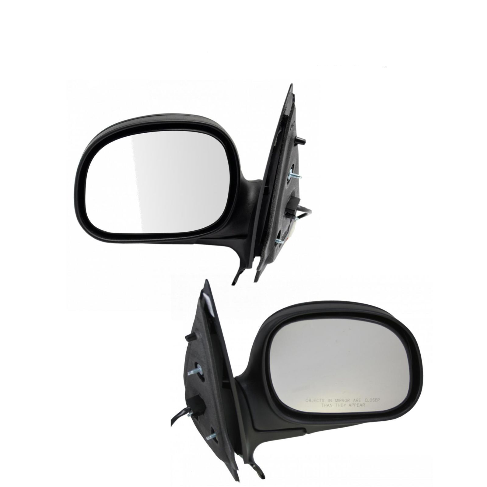 KAIHUIXING Flat Black Cap Power Side Mirrors Pair Set Left & Right for ...