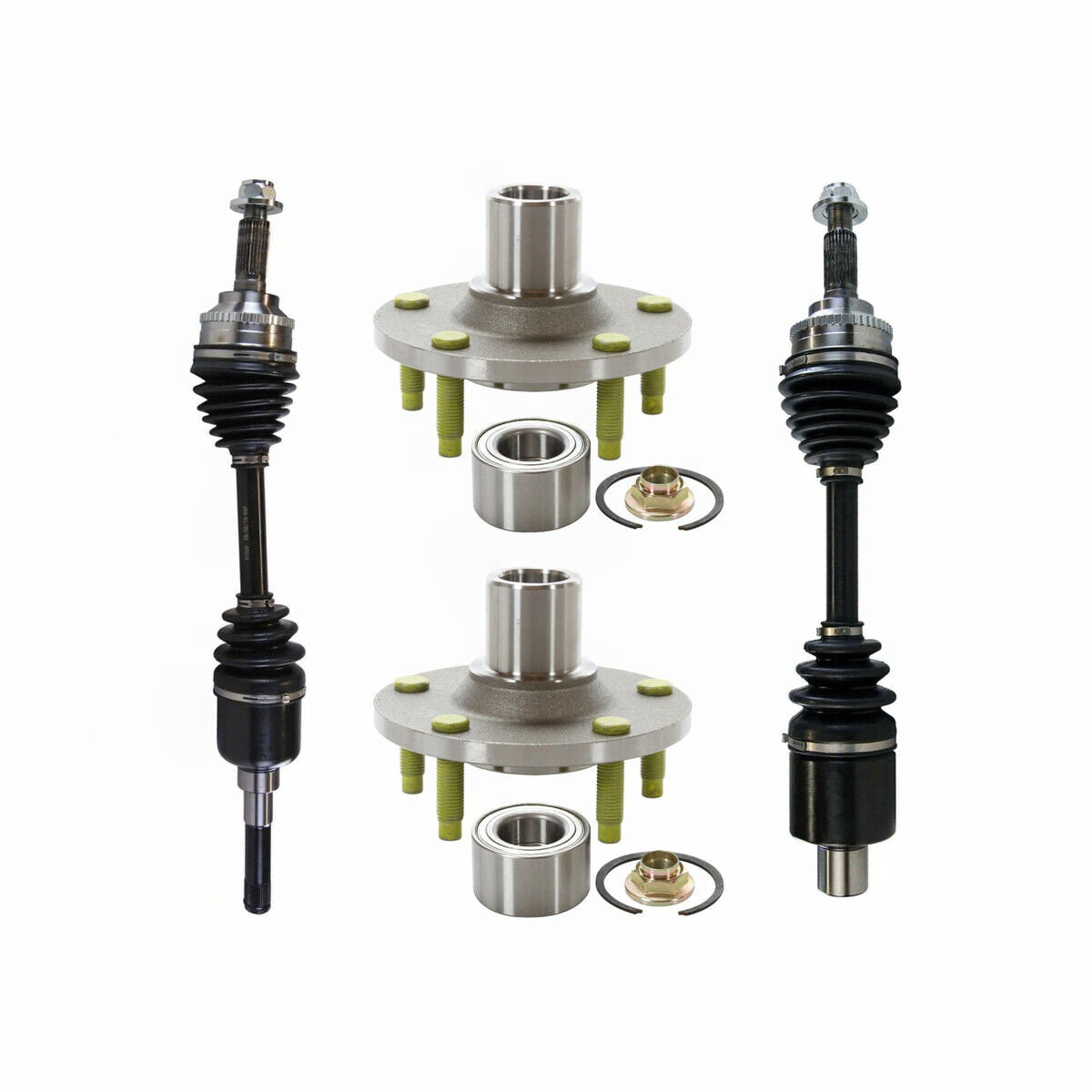 KAIHUIXING Front Wheel Bearing Hub Repair Kit CV Axle Shafts Assembly ...