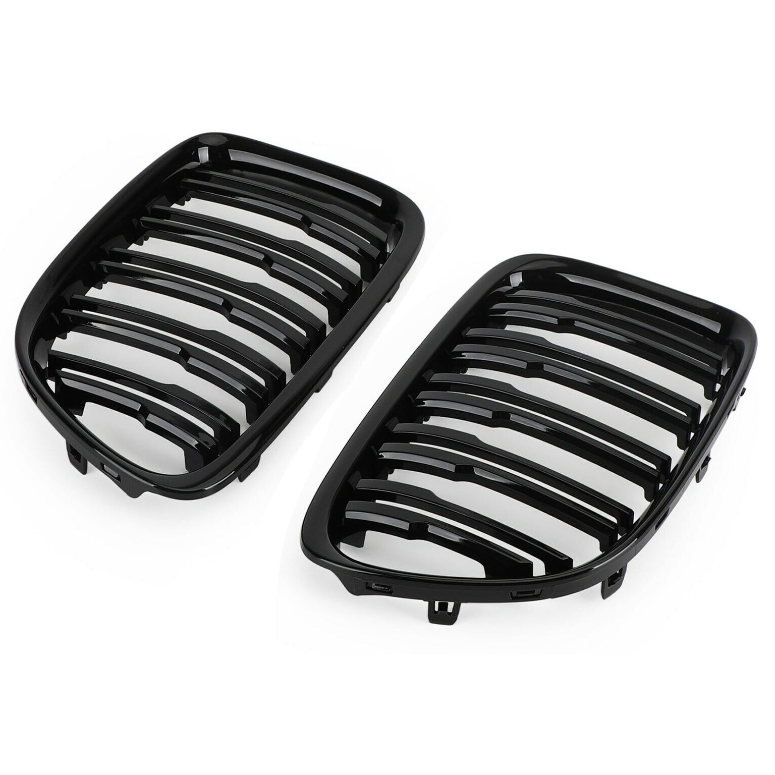 KAIHUIXING Gloss Black Dual Slats Front Hood Kidney Grill Grille E84 ...