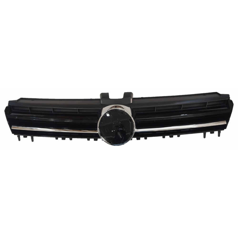 KAIHUIXING Grille Front Side Black Bumper Grill Trim W/ Chrome-& Chrome ...