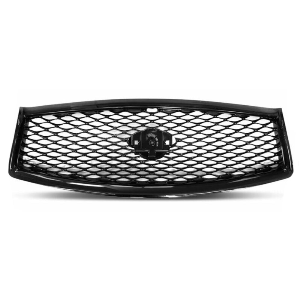 KAIHUIXING Grille Front Side Gloss Black ABS Plastic Style for INFINITI ...