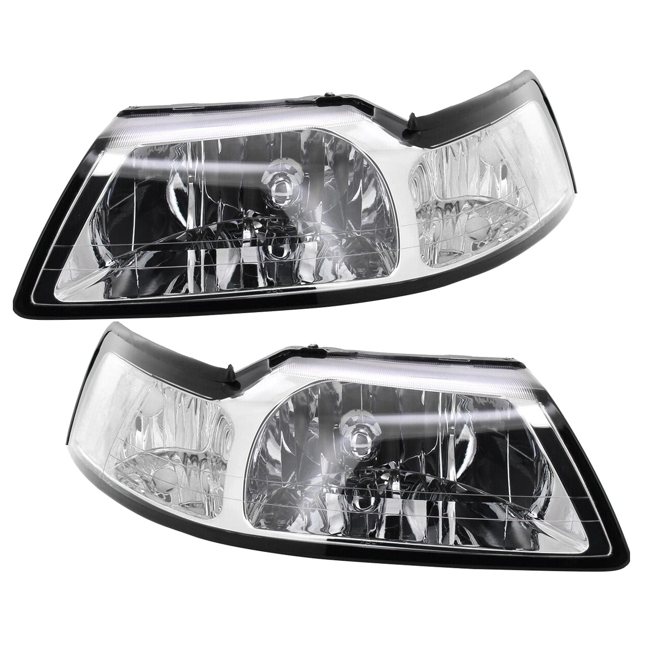 KAIHUIXING Headlights Head Lamps Left+Right Heavy Duty ABS Plastic ...