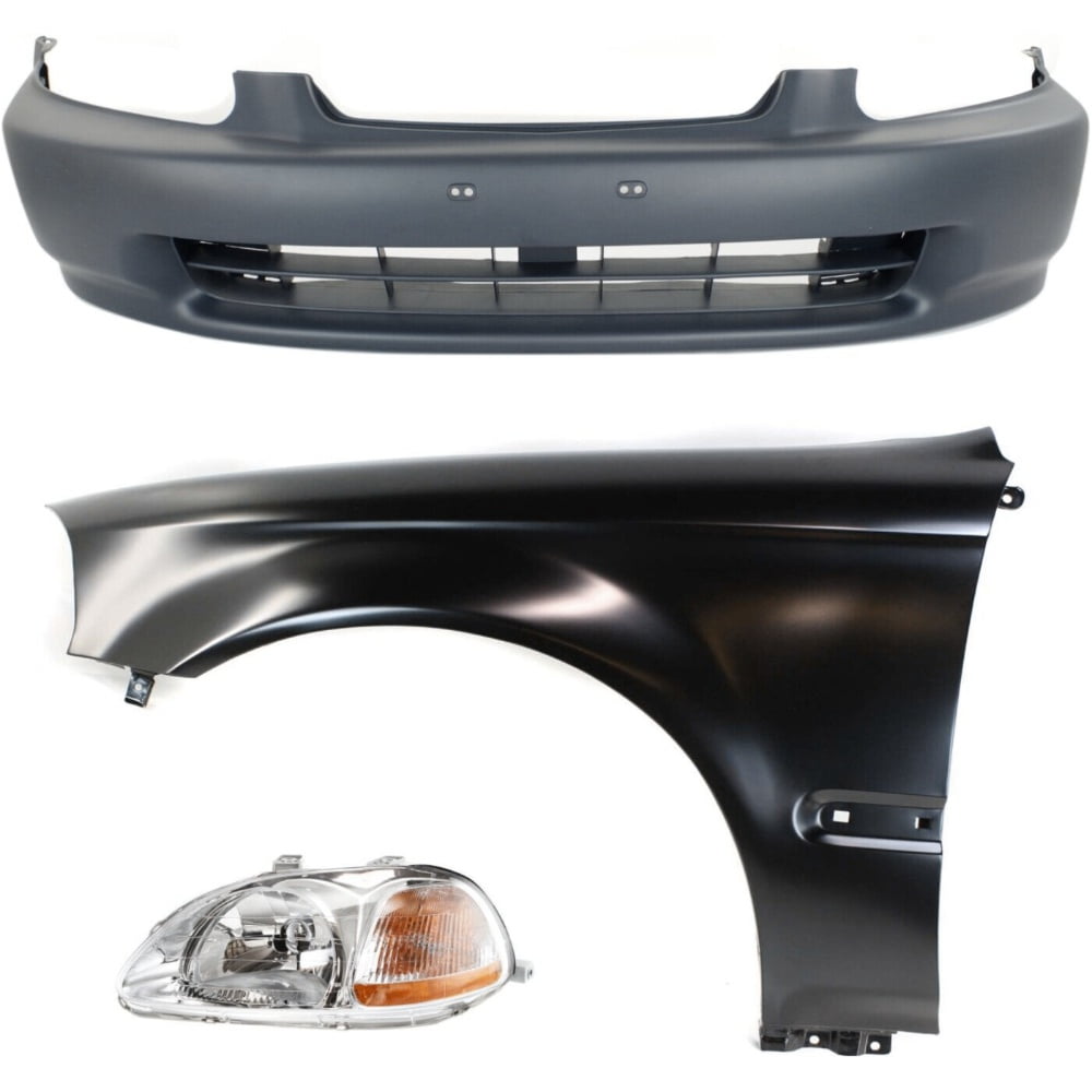 KAIHUIXING Kit Bumper Cover Fascia Front for Honda for Civic CX/DX/EX ...