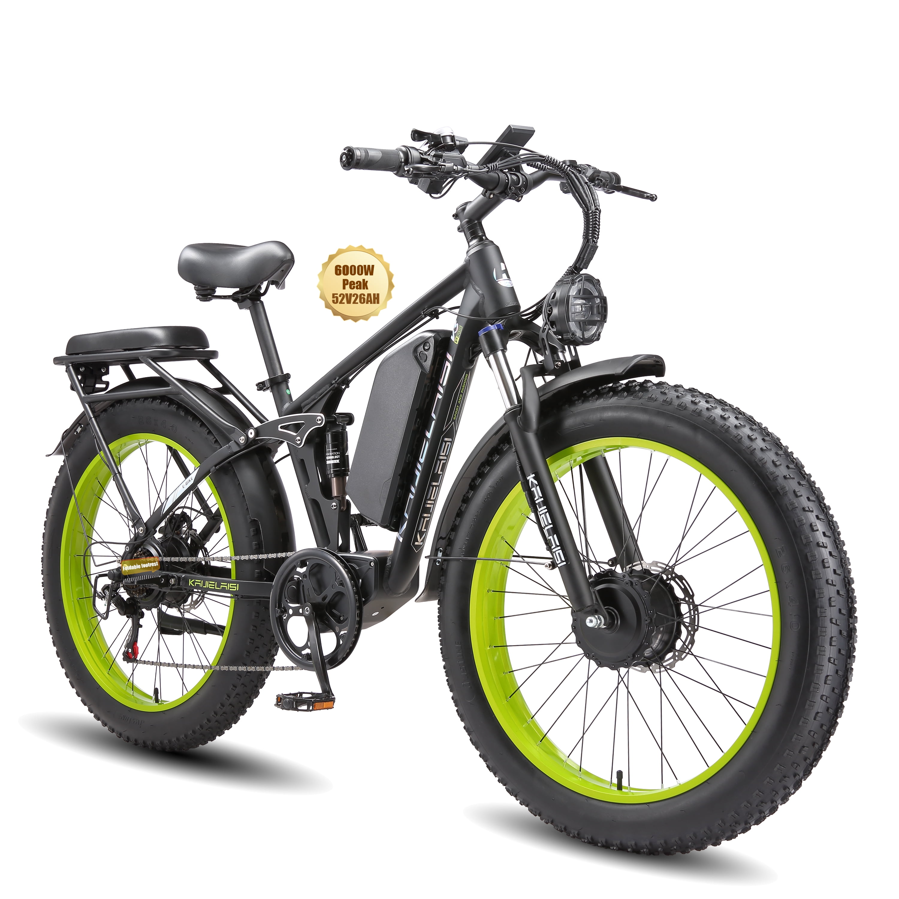 KAIJIELAISI Electric Bike for Adults,AWD Ebikes Dual Motor Peak 6000W ...
