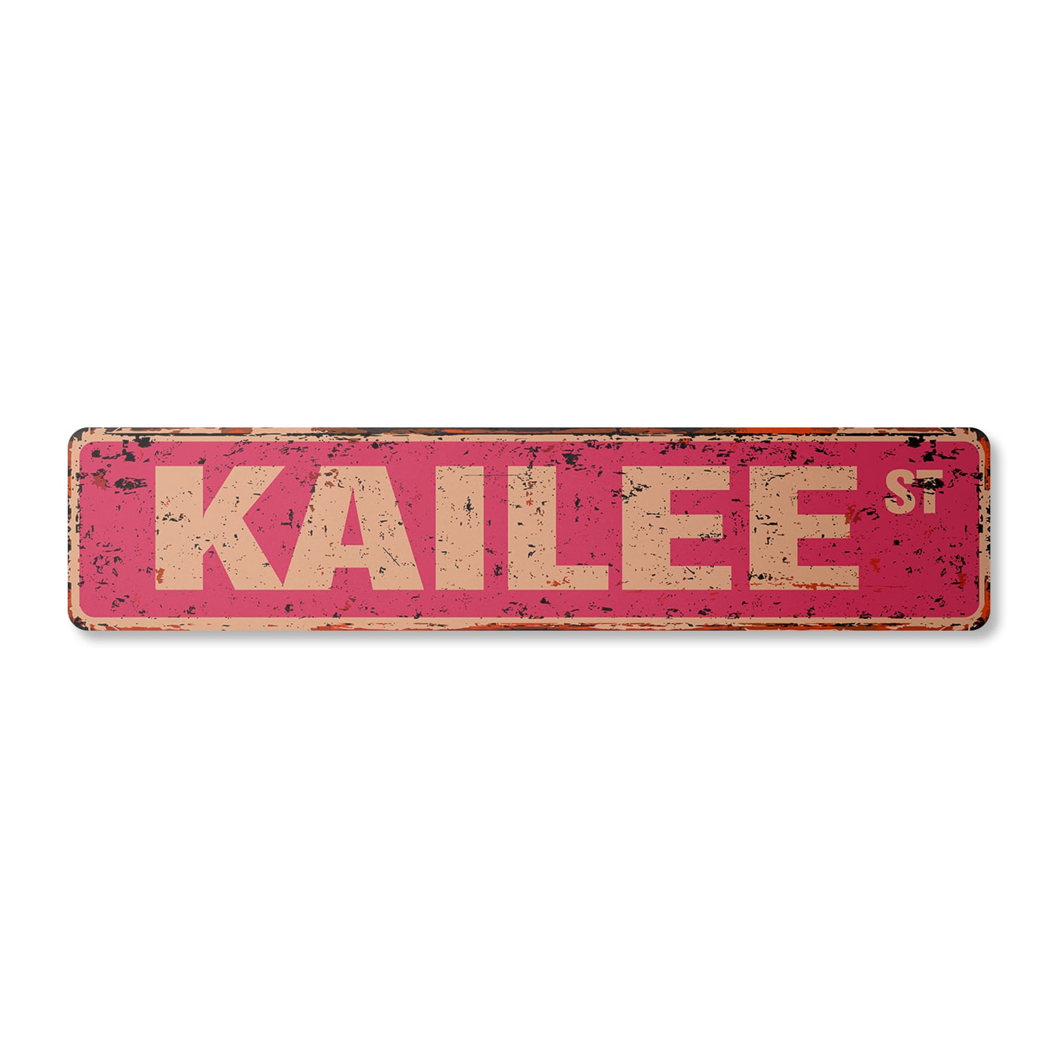 KAILEE Vintage Plastic Street Sign Childrens Name Room Sign | Indoor ...