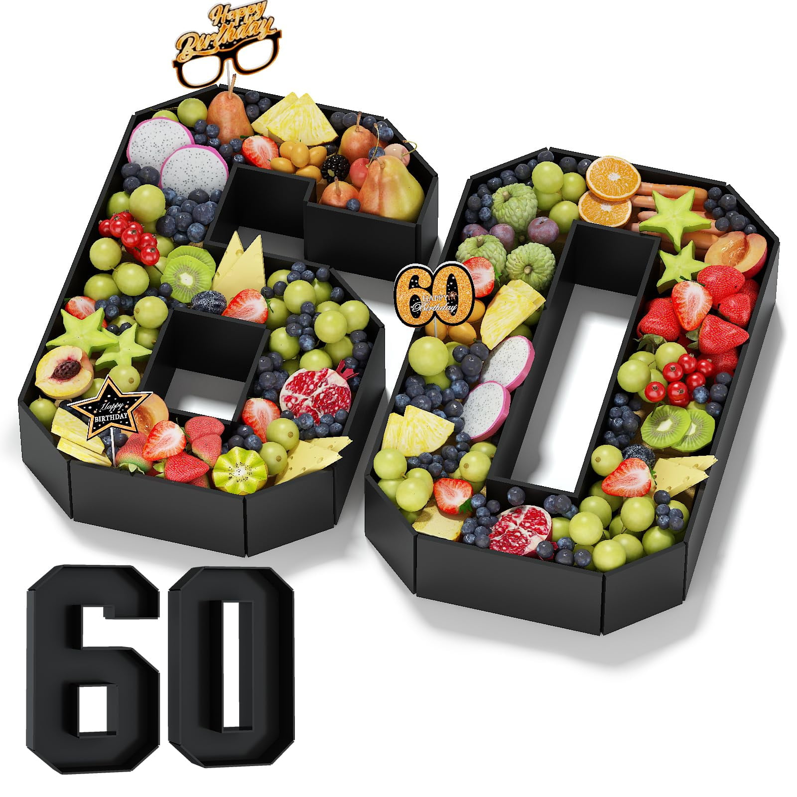 KAINSY 60 Cardboard Numbers for Charcuterie ATT1Numbers Fillable Black ...