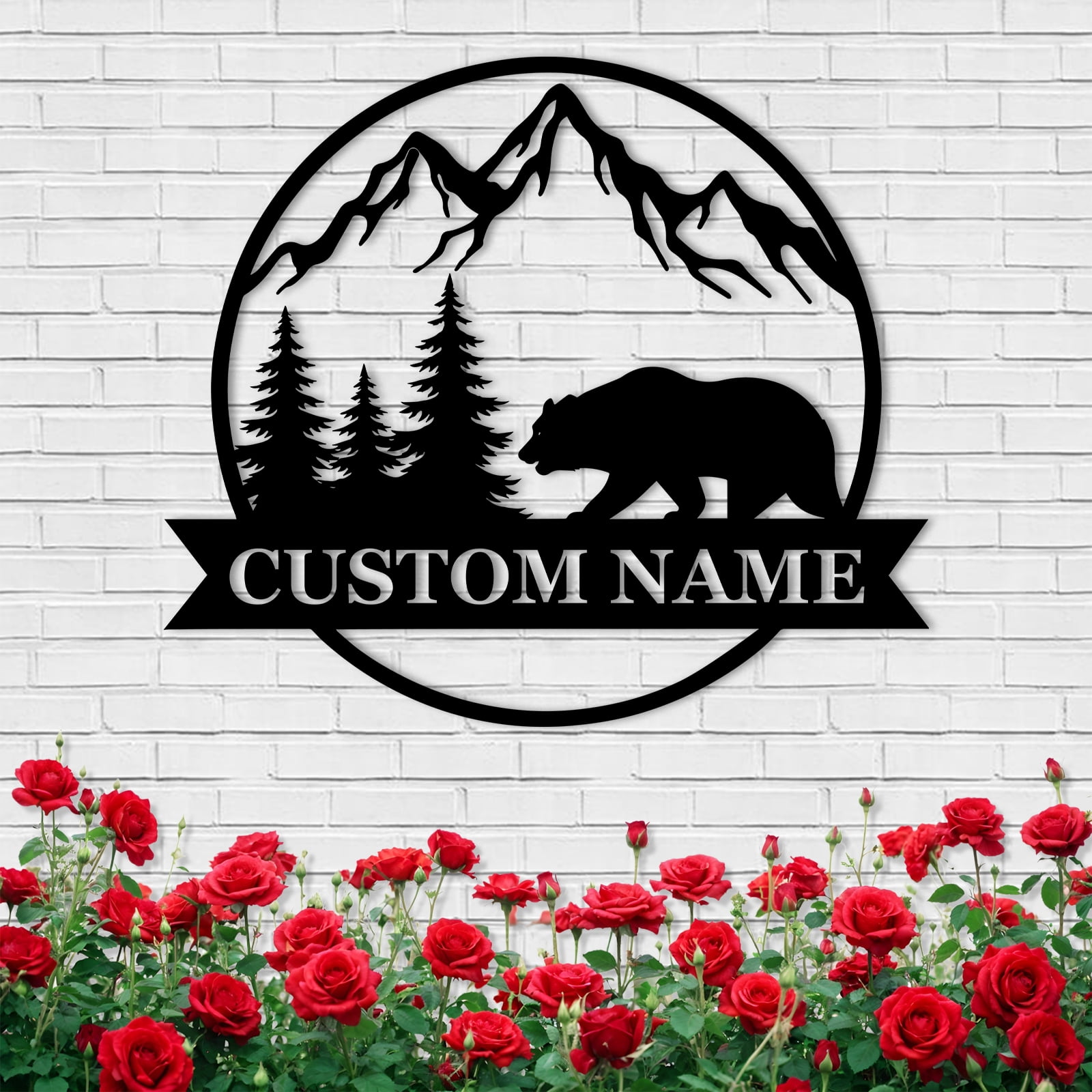 KAINSY Custom Bear Metal Cabin Sign | Personalized Camping Signs ...