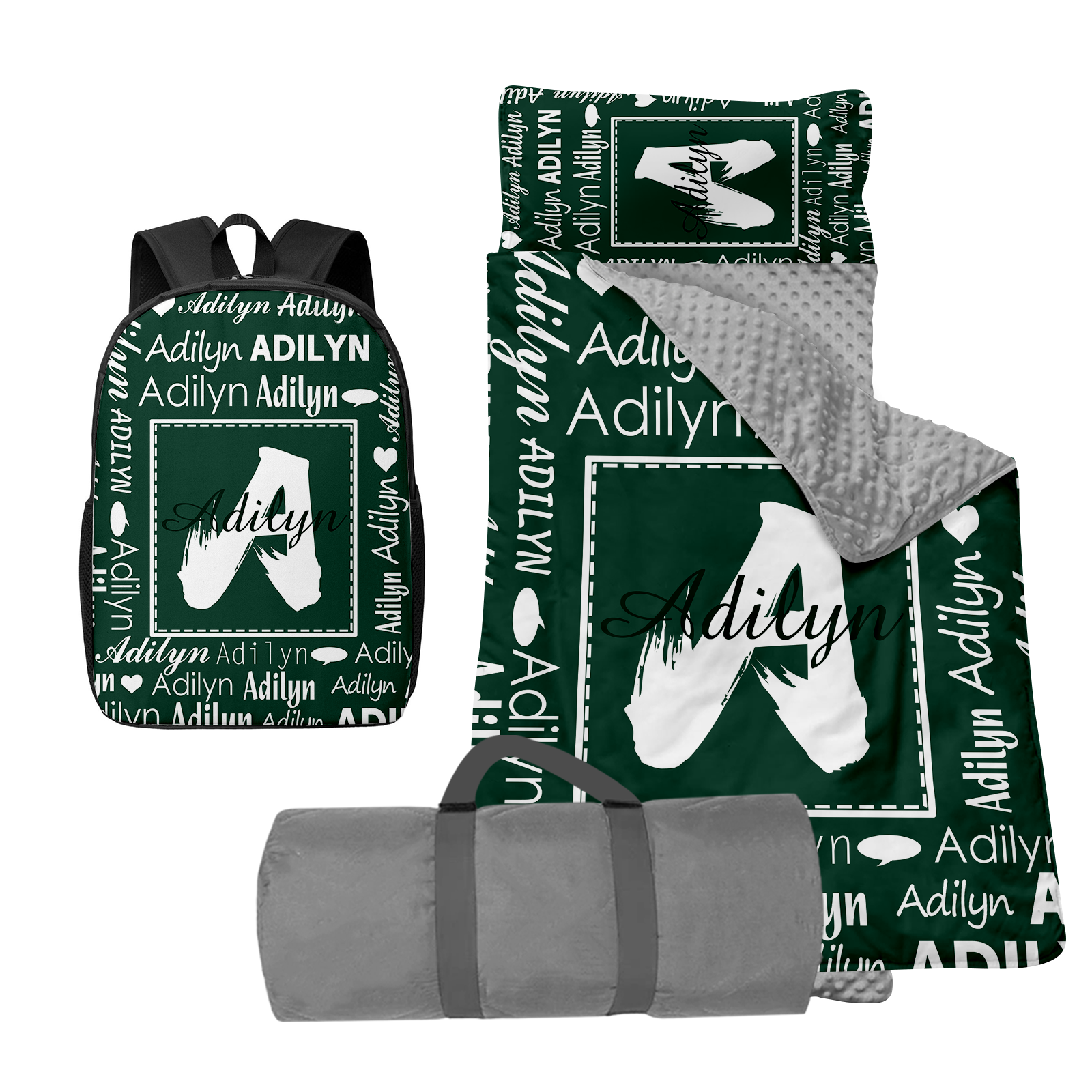 KAINSY Custom Toddler Backpack & Nap Mat Set for Preschool,Lightweight ...