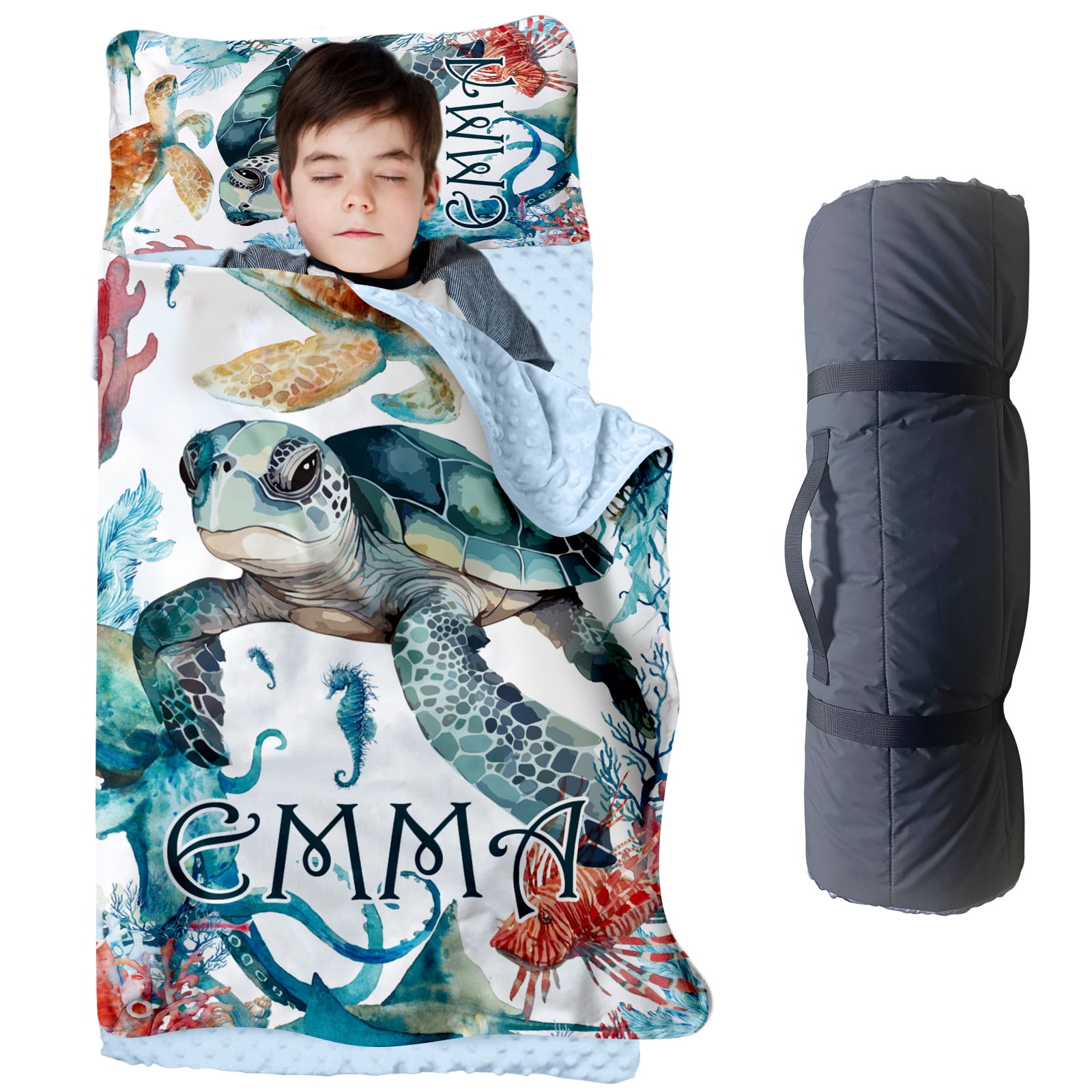 KAINSY Custom Toddler Nap Mat for Daycare Cot Bedding - Baby Ocean ...