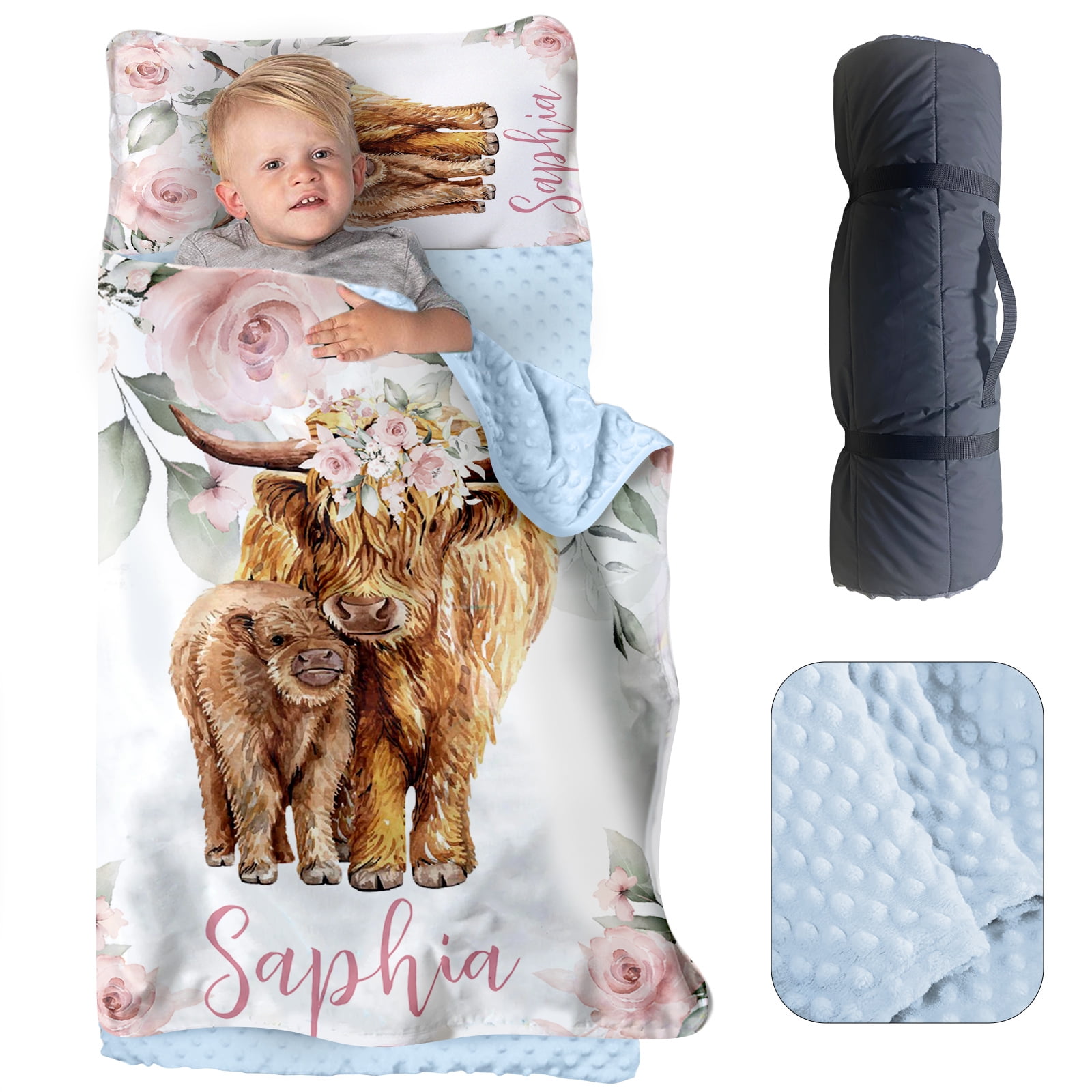 KAINSY Custom Toddler Nap Mat, Personalized Name Kids Sleeping Mat ...