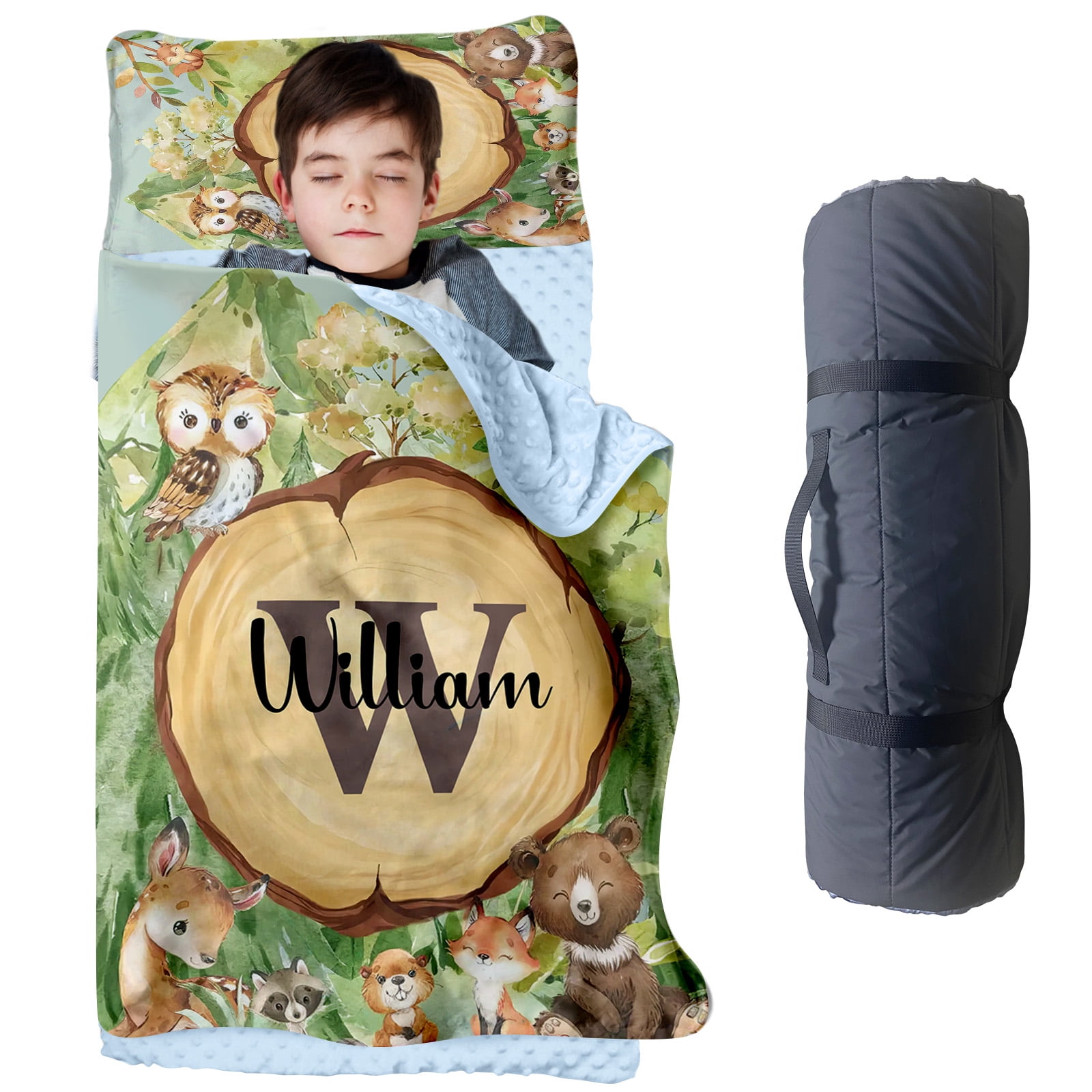 KAINSY Customized Toddler Nap Mat, Baby Animal Nap Mats with Pillow ...