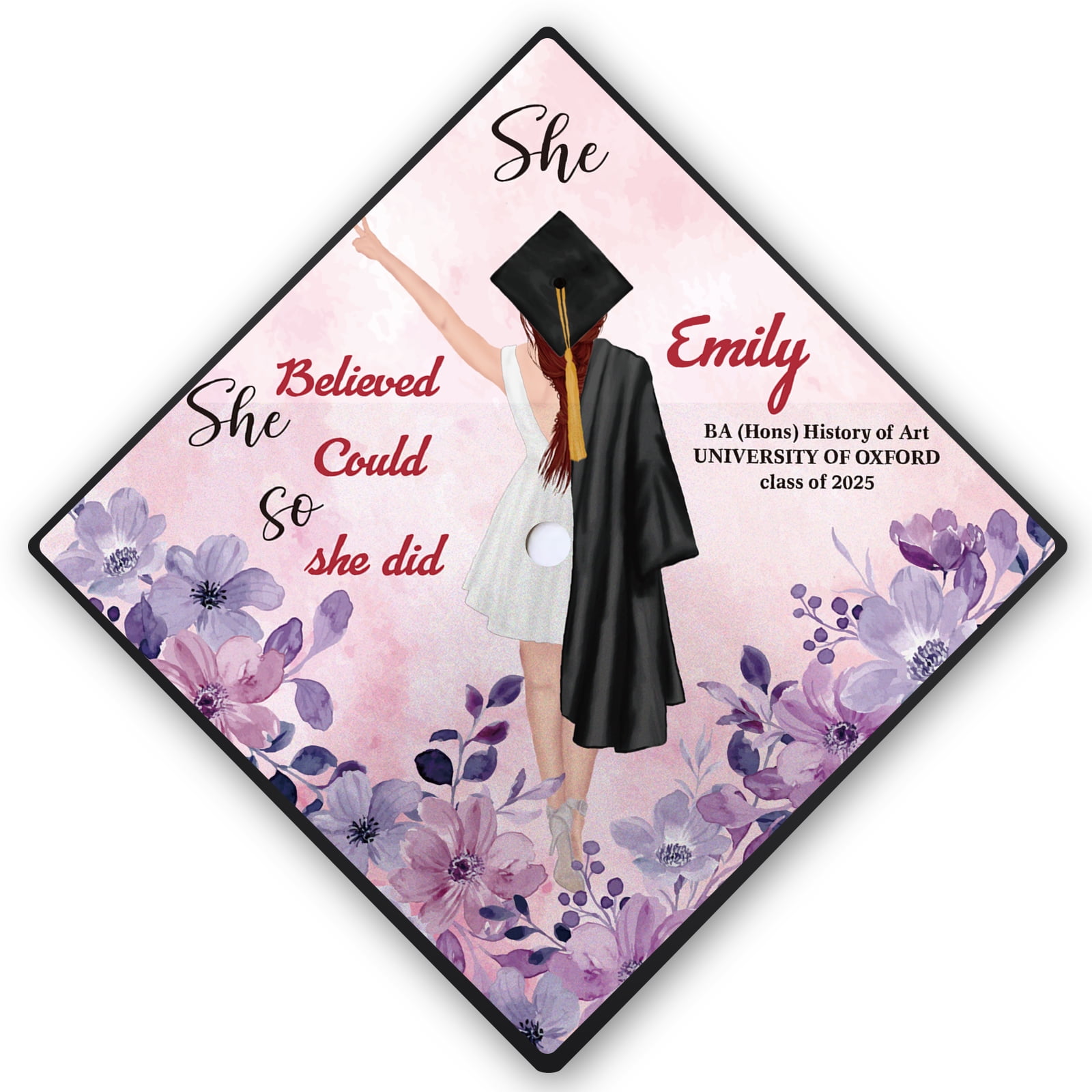 KAINSY Feraurae Personalized Grad Cap Decorations Class of 2025, Custom ...