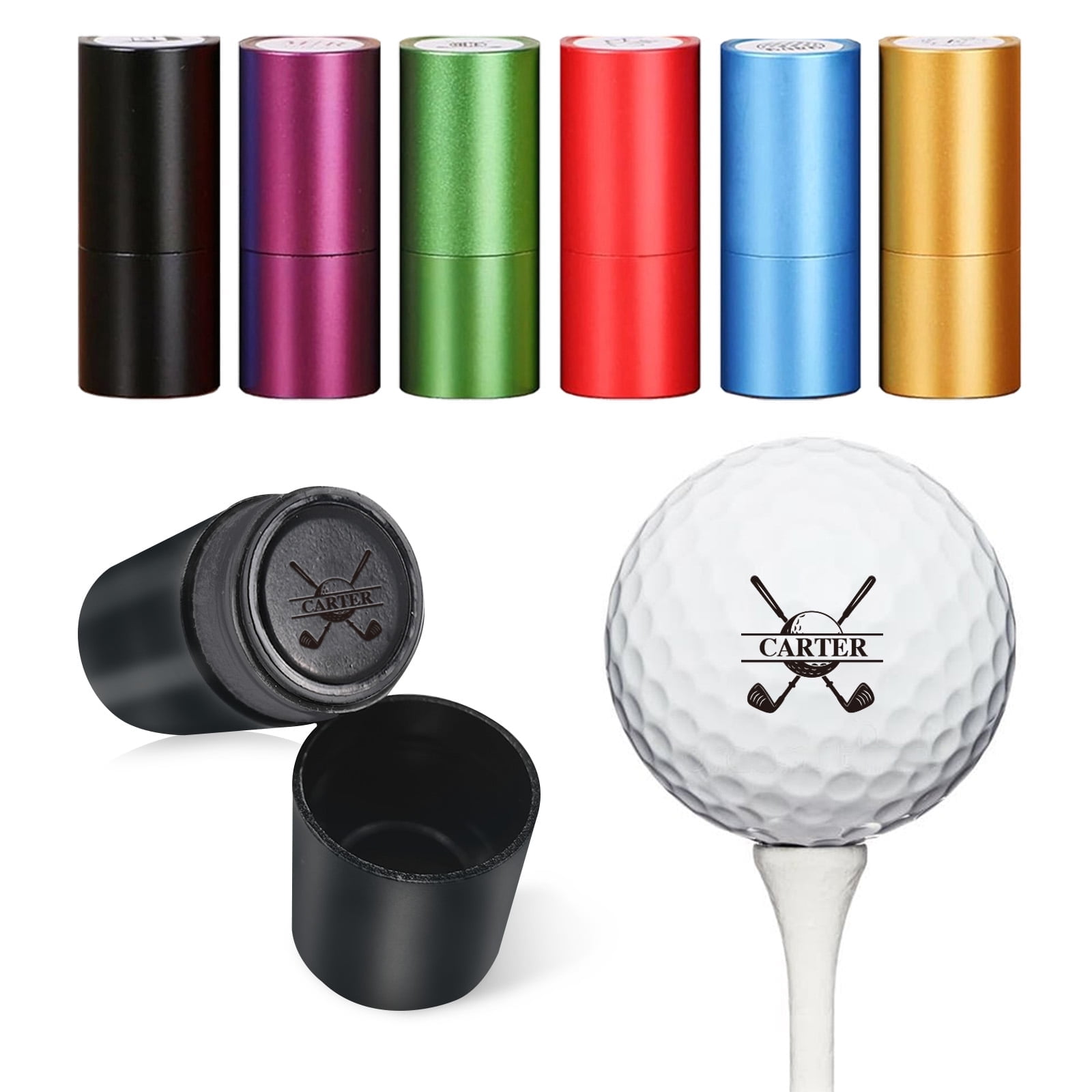 KAINSY Custom Golf Ball Stamp, Personalized Golf Ball Stamp Markers for ...