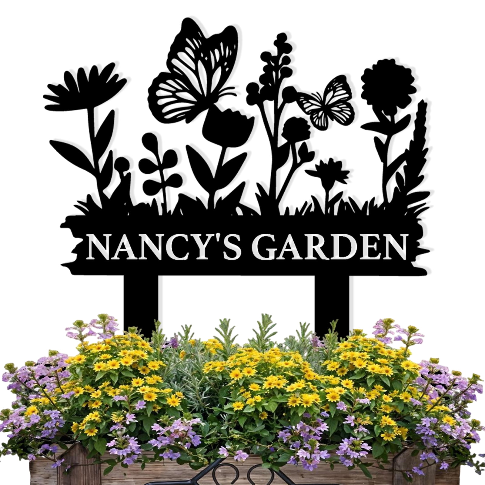 KAINSY Metal Signs Customized, Garden Signs for Outside, Yard Sign ...