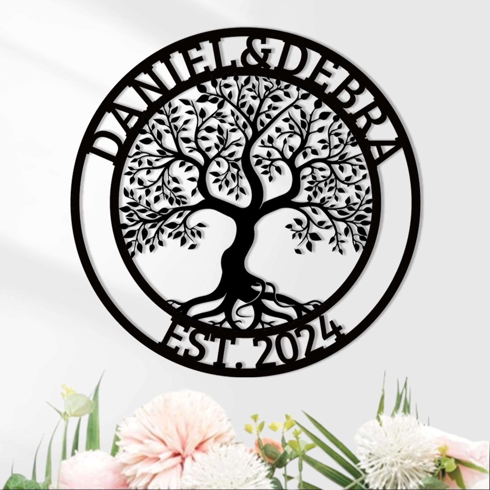 KAINSY Metal Signs Customized, Personalized Tree of Life Metal Sign ...