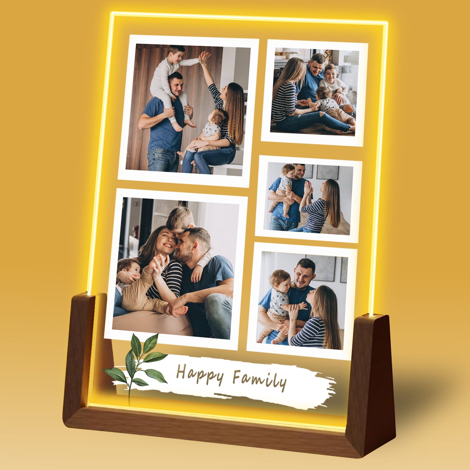 KAINSY Mother's Day Personalized Photo Night Light, Customized Picture Frame Gift for Mom ...