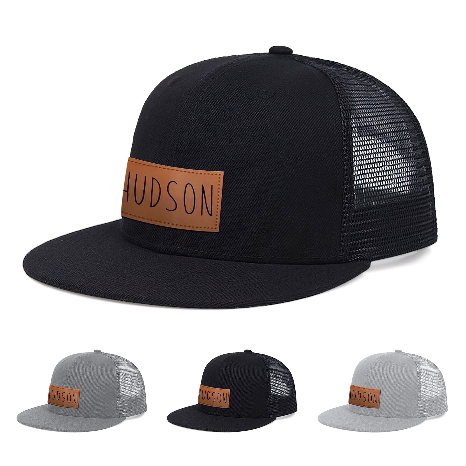 KAINSY Personalized Baby Baseball Cap with Mesh - Toddler Black ...
