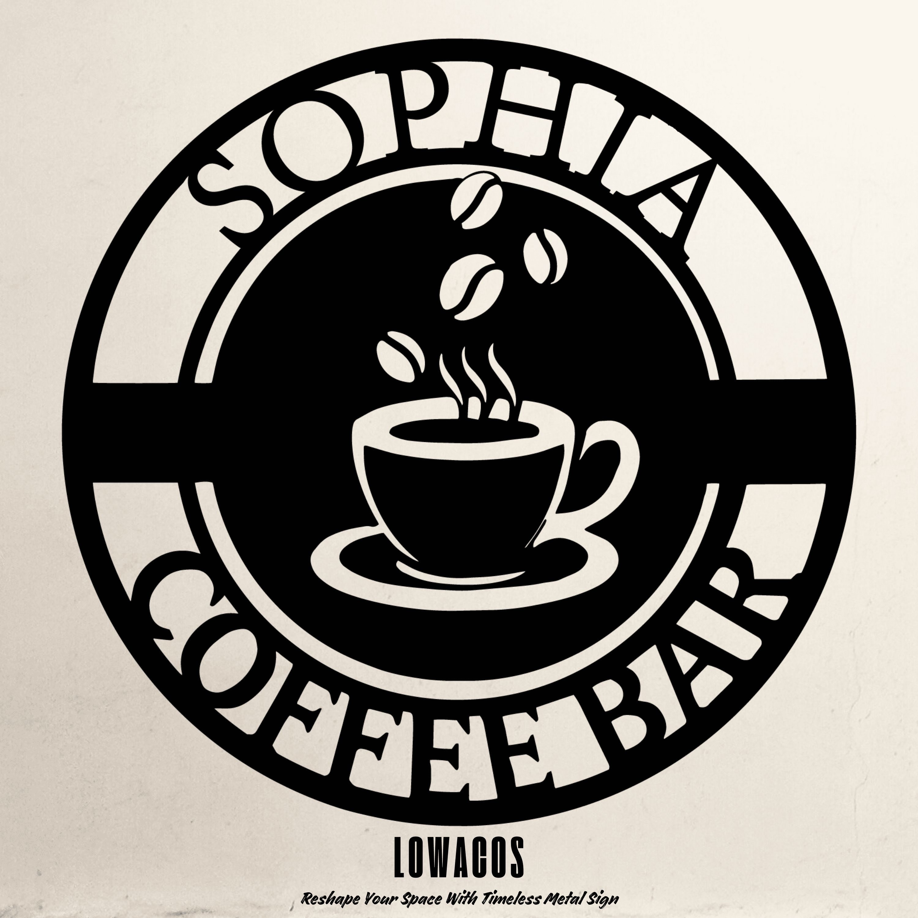 KAINSY Personalized Coffee Bar Sign – Custom Coffee Decor for Kitchen ...