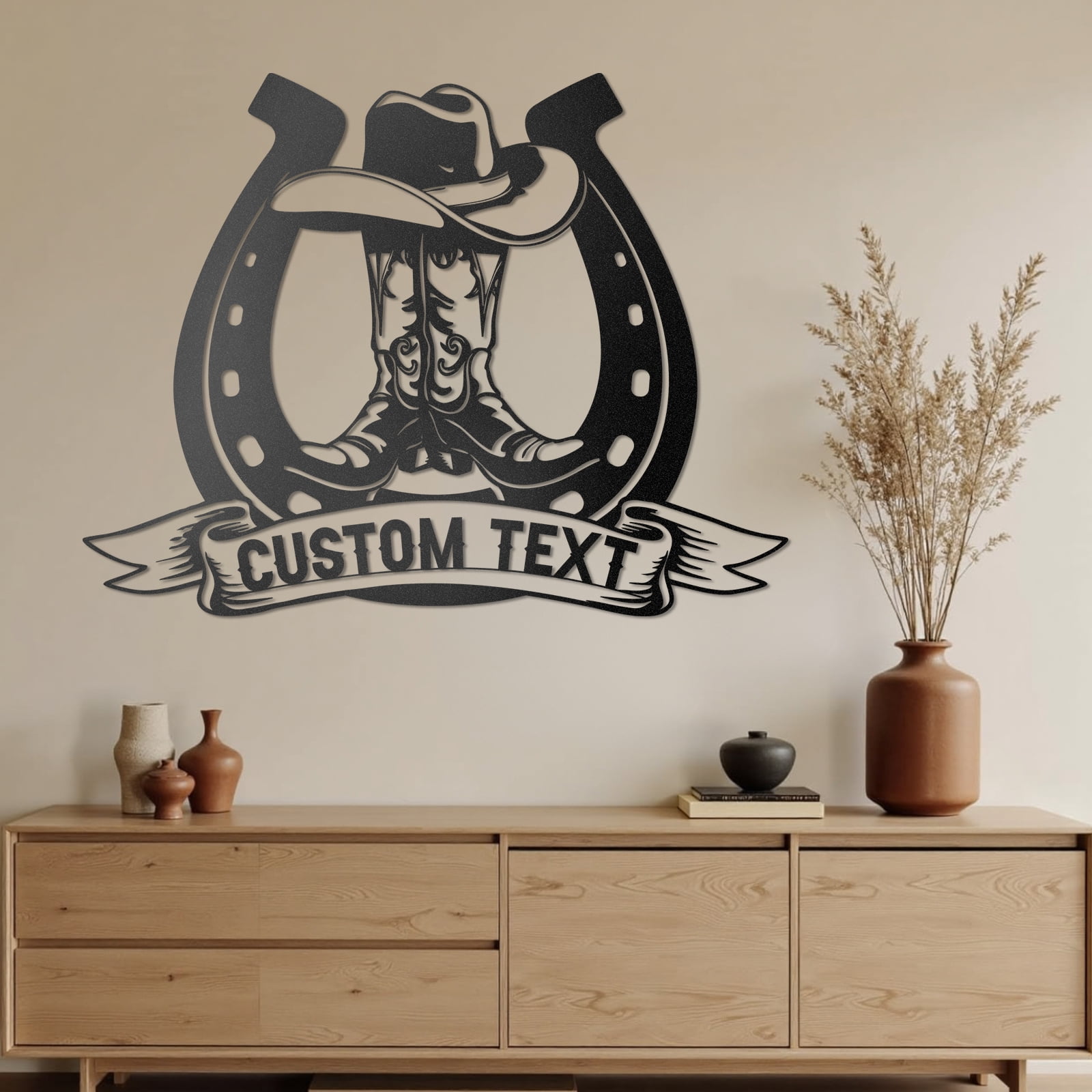 KAINSY Personalized Cowboy Metal Sign, Western Wall Decor, Rustic ...