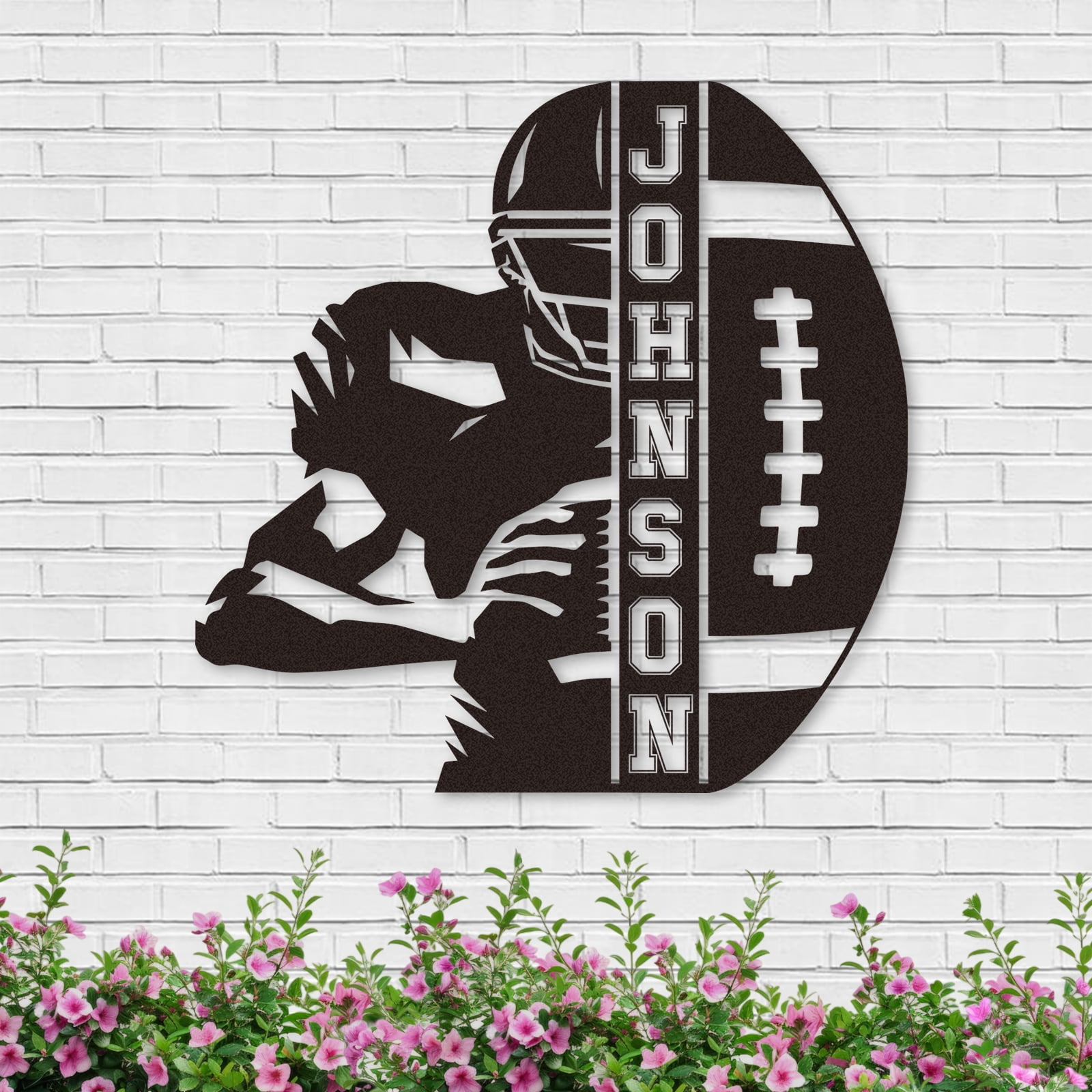 KAINSY Personalized Football Metal Sign | Football Player Hanging Sign ...