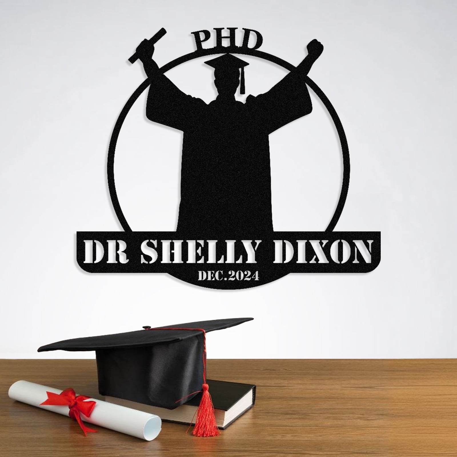 KAINSY Personalized Graduation Metal Sign, Custom Metal Name Sign ...