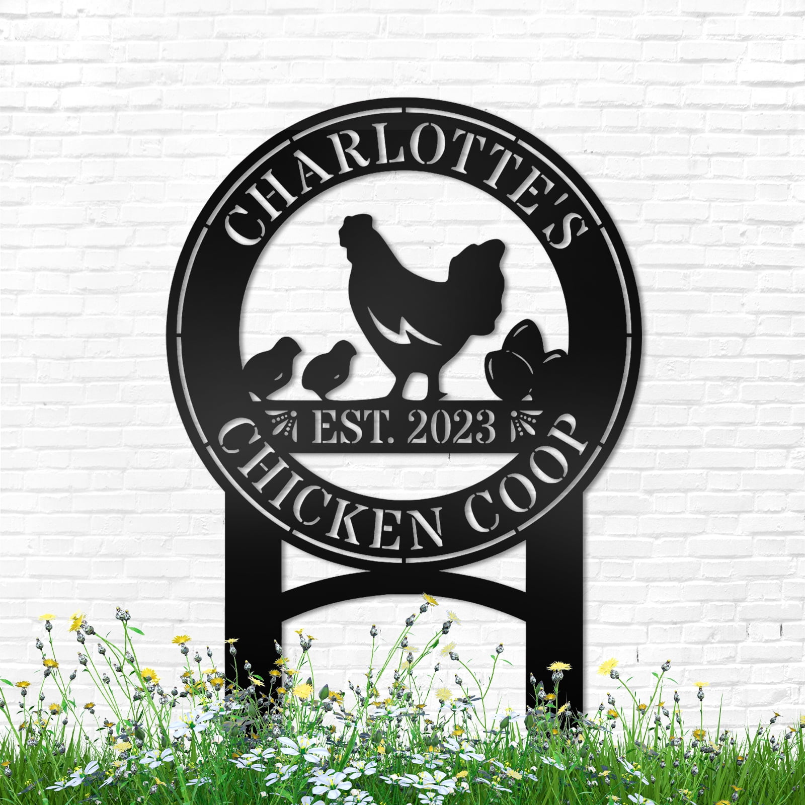 KAINSY , Personalized Metal Chicken Coop Sign, Chicken Coop Signs for ...