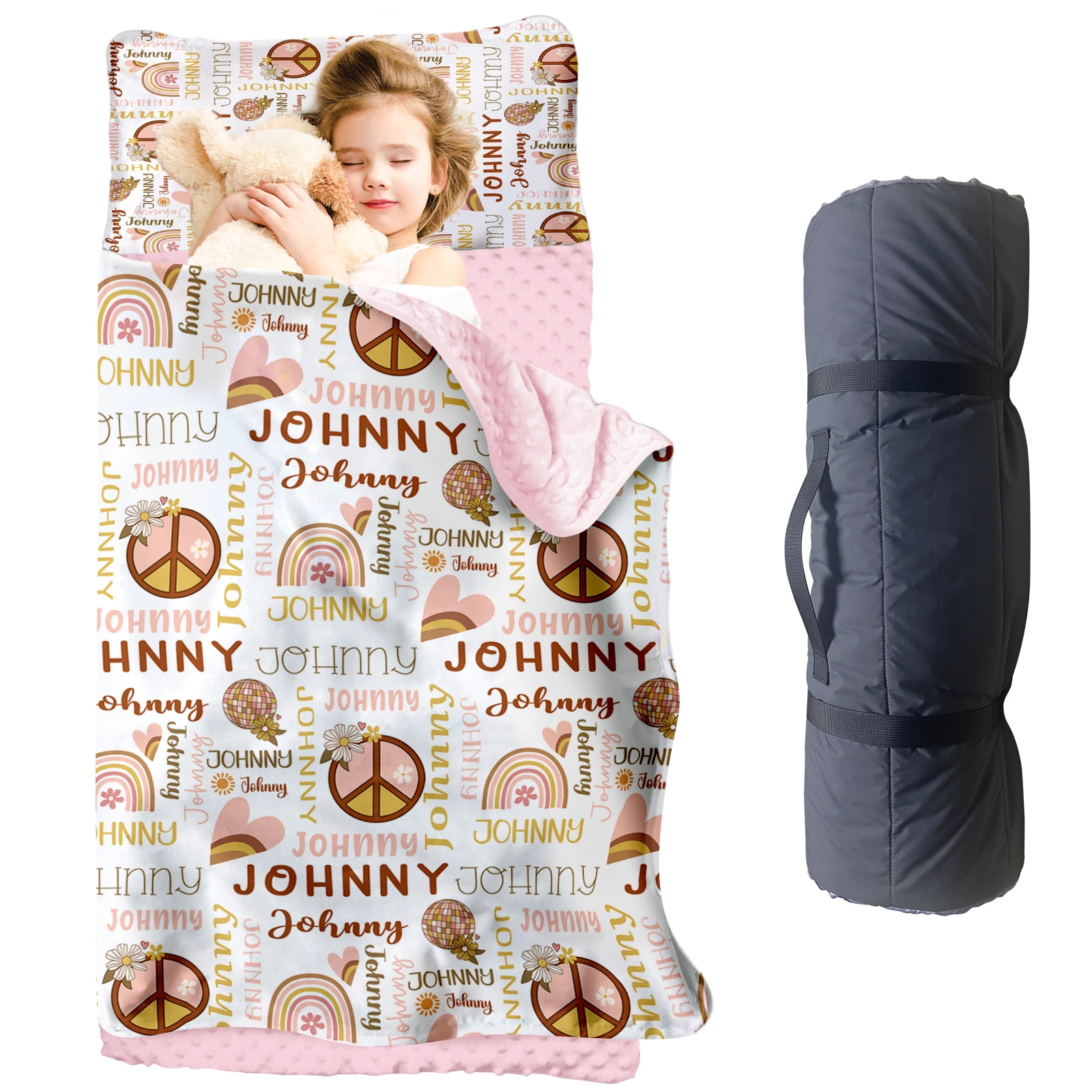 KAINSY Personalized Nap Mats for Preschool, Girl Nap Mat for Toddlers ...