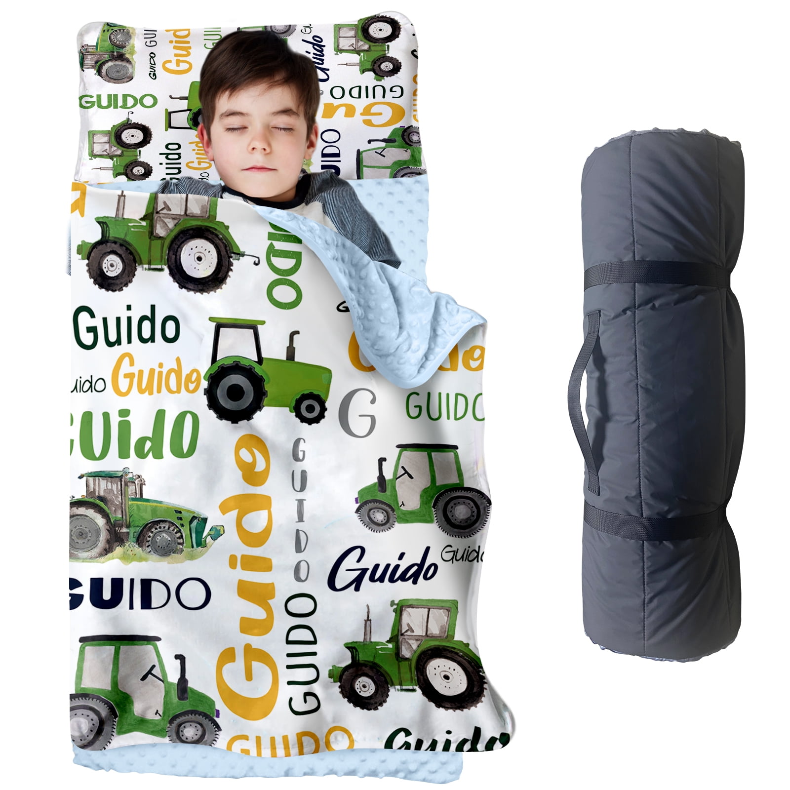 KAINSY Personalized Toddler Nap Mat for Boys, Custom Name Nap Mats with ...