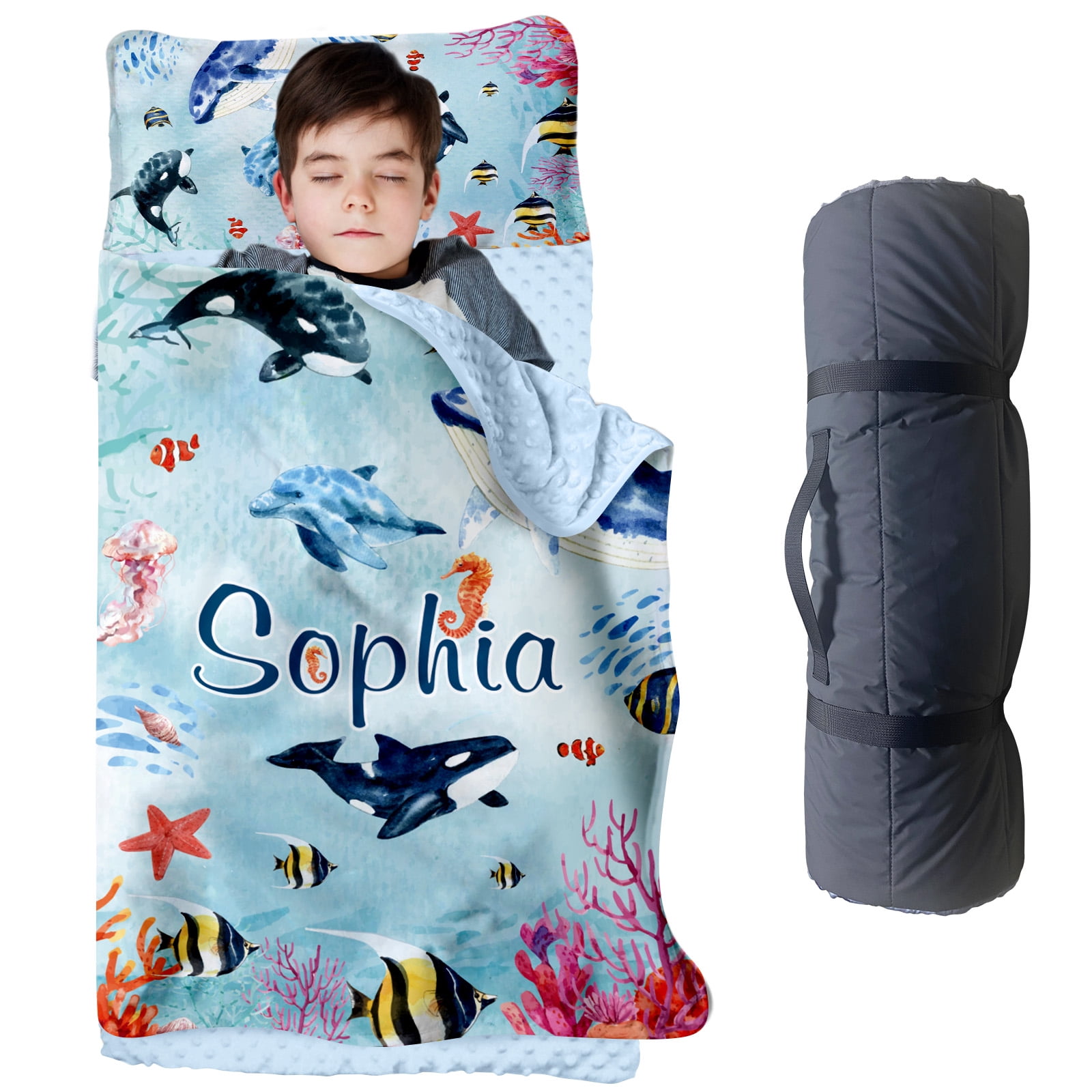 KAINSY Personalized Toddler Nap Mat for Daycare - Custom Name Kids Nap ...