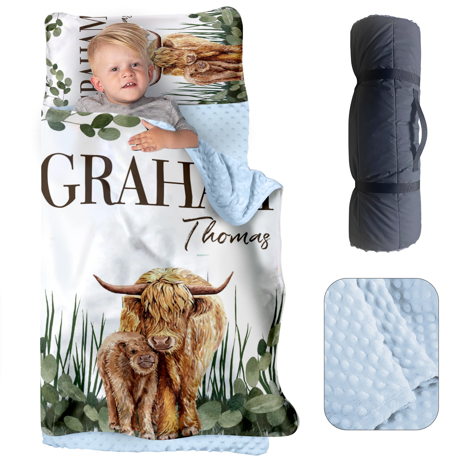 KAINSY Personalized Toddler Nap Mat for Daycare - Custom Name Kids Nap ...