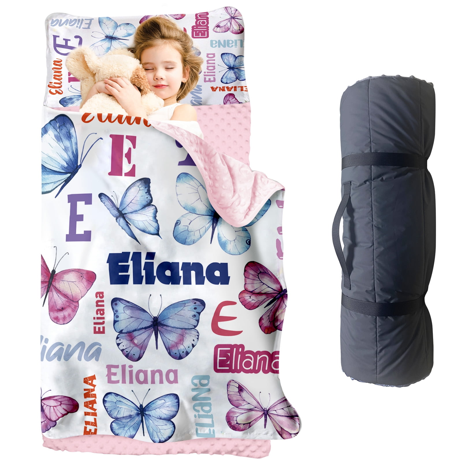 KAINSY Personalized Toddler Nap Mat for Daycare - Custom Name Sleeping ...