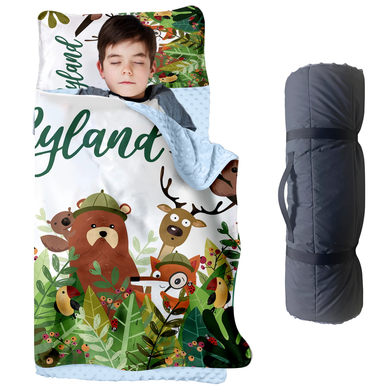 KAINSY Personalized Toddler Nap Mat for Daycare - Custom Name Sleeping ...