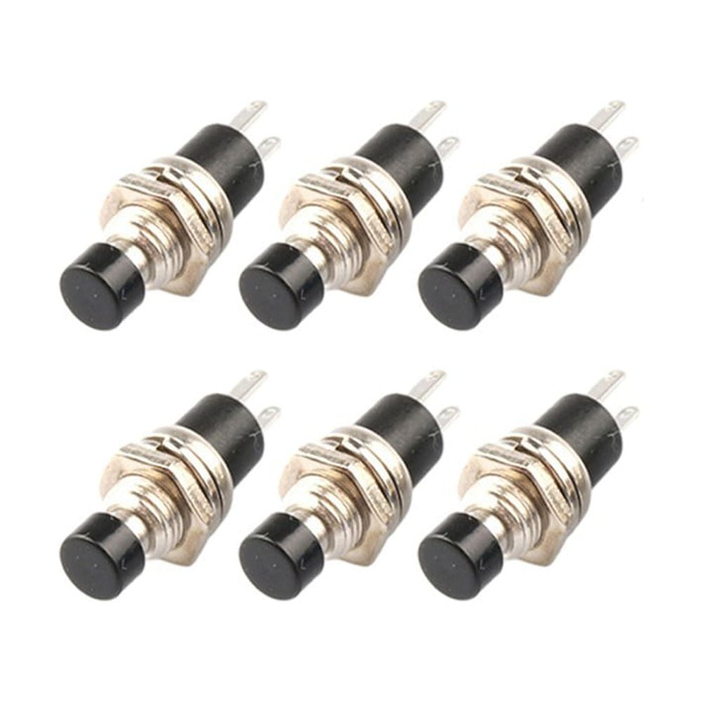 KAIRUITE 6Pcs PBS-110 7mm Round Button Momentary Self-resetting Push ...