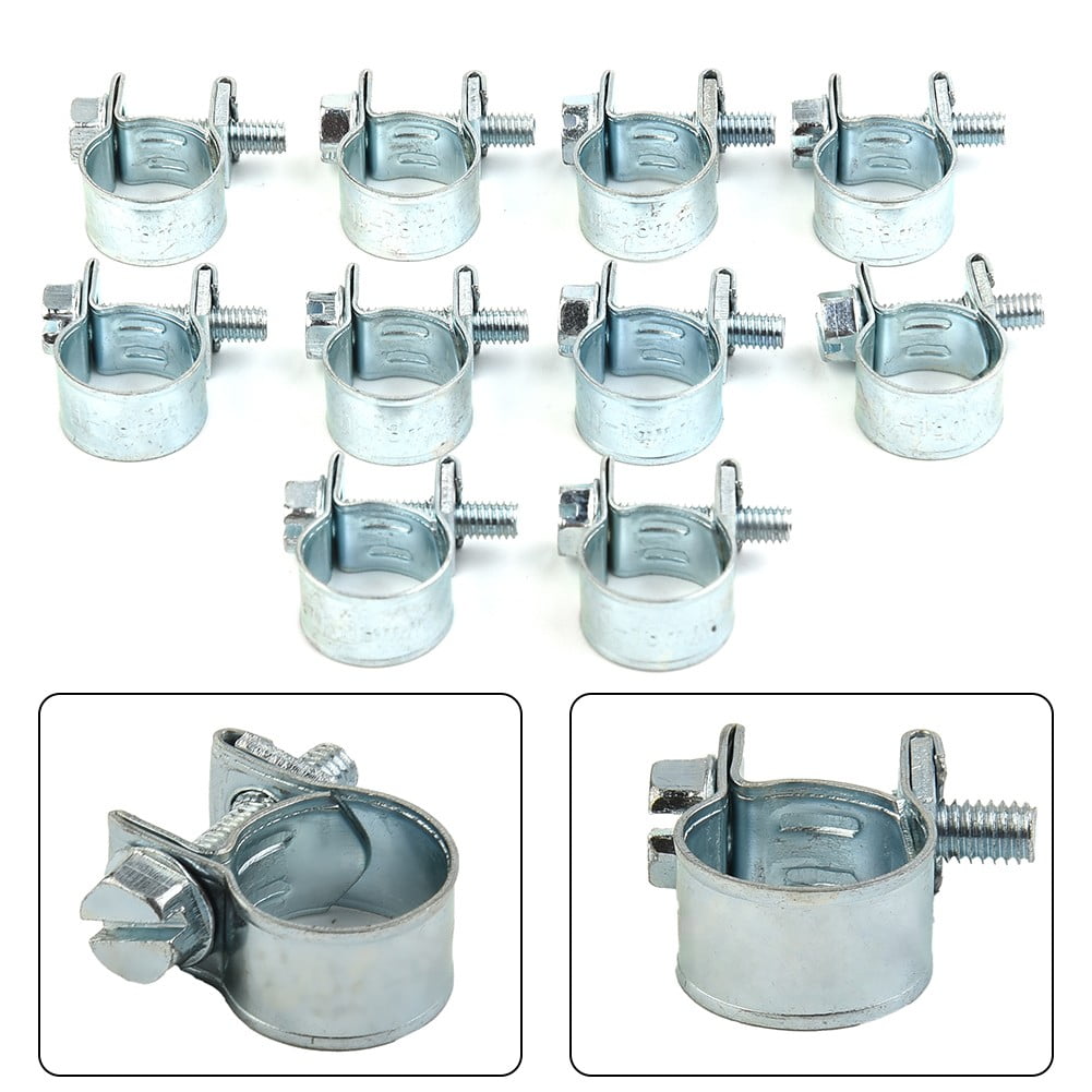 KAIRUITE Mini Hose Clips Nut and Bolt Fuel Line Clamps Petrol Pipe ...