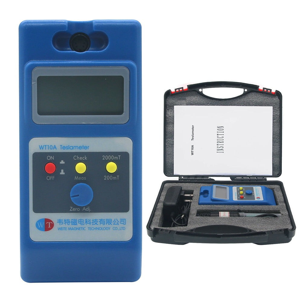 KAIRUITE WT10A Surface Magnetic Field Tester Gauss Meter 0~2000mT with ...