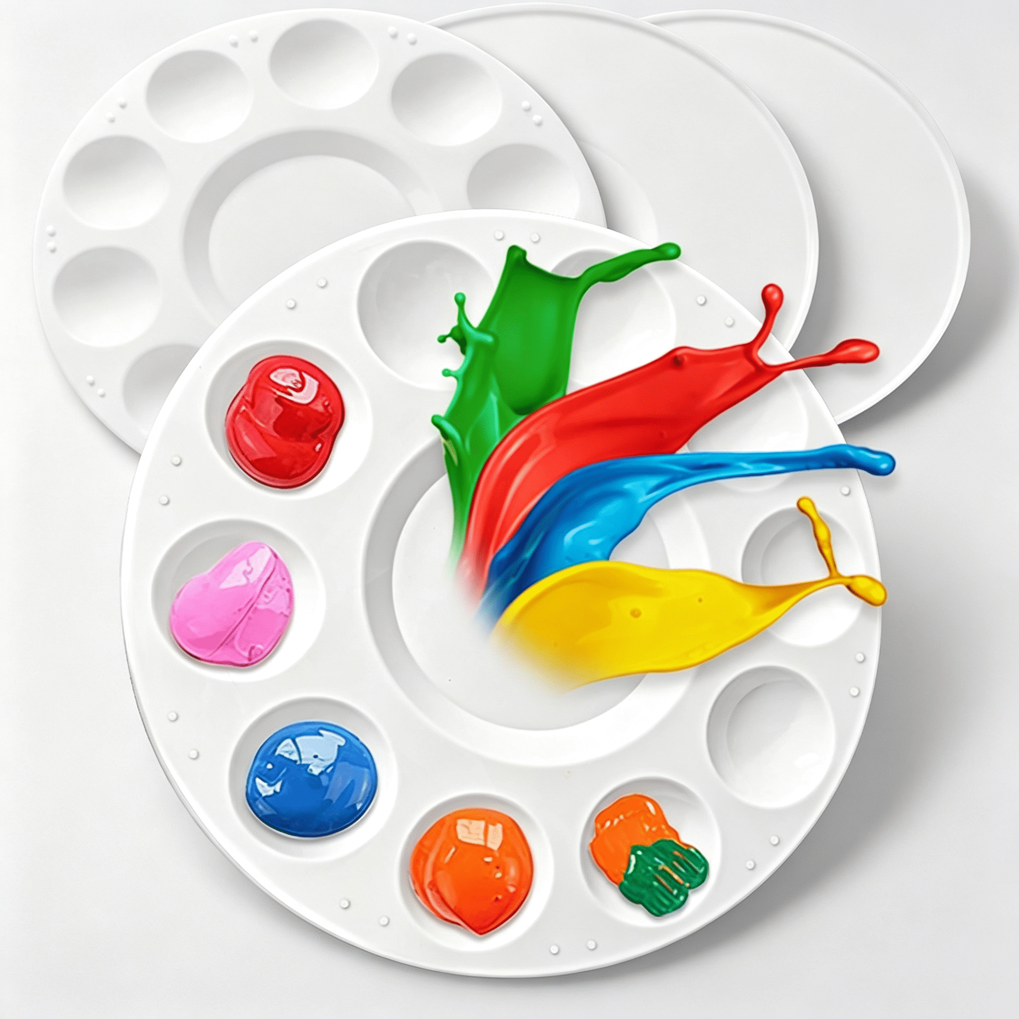 KAISA 4Pcs Paint Tray Palettes,Paint Pallet,Plastic Palette for Kids to ...