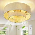 KAISITE 20'' Caged Flush Mount Ceiling Fan with Light and Remote ...