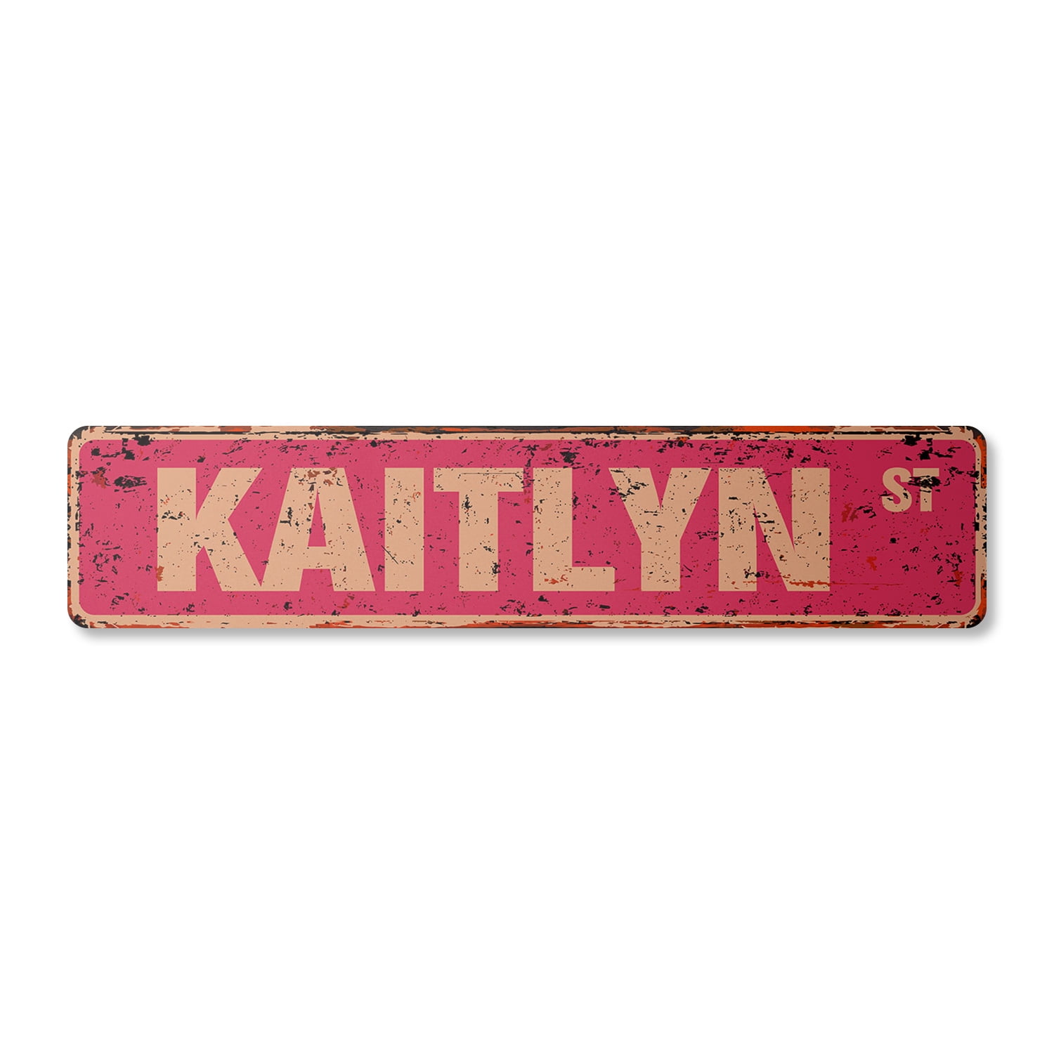 KAITLYN Vintage Plastic Street Sign Childrens Name Room Sign | Indoor ...