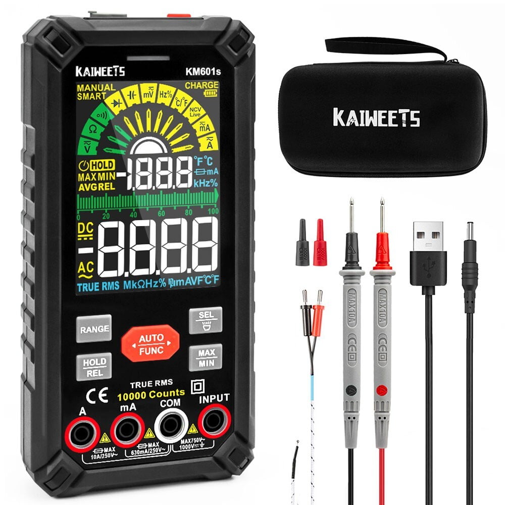 KAIWEETS KM601S Digital Multimeter 10000 Counts True-RMS Meter ...