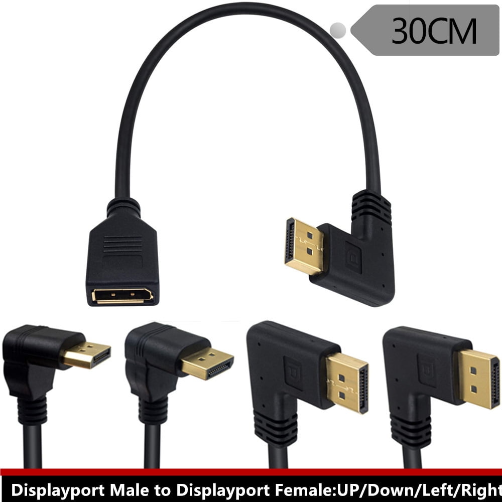 KAIXUDA USA 4K DisplayPort 1.2 Extension Cable, 90-Degree Up/Down Angle ...
