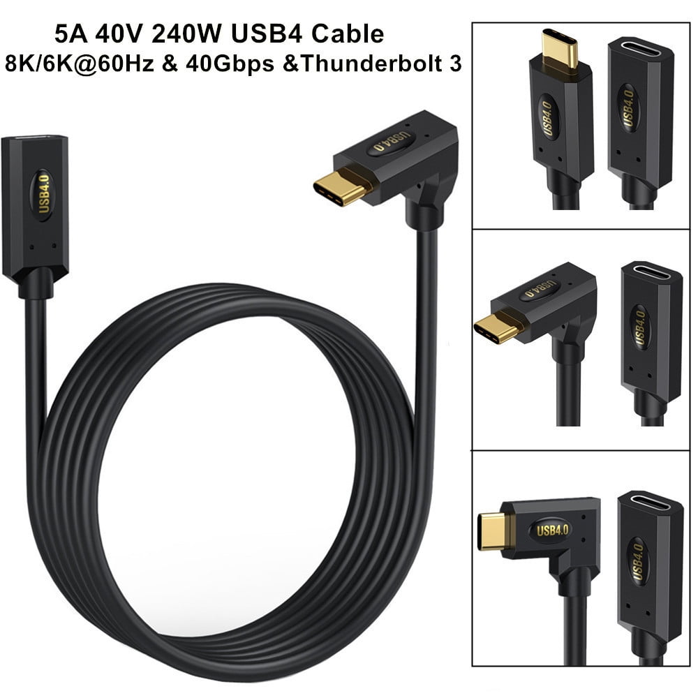KAIXUDA USA USB4 Type-C Extension Cable, 8K 60Hz 240W PD 5A Fast ...