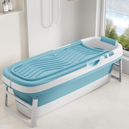 KAIYAN Portable Bathtub for Adult - 62" Large Free Standing Surround ...