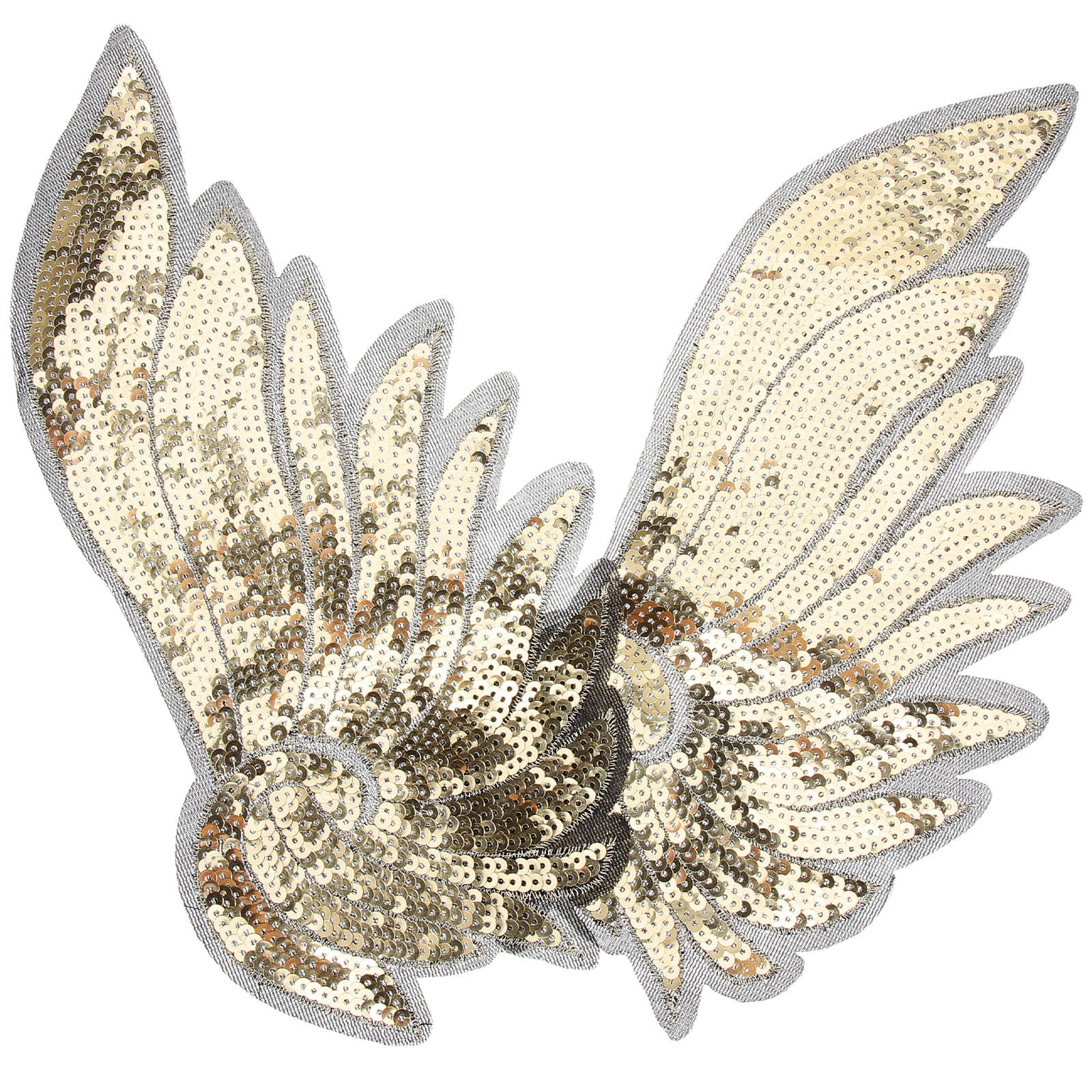 KAJNBN 1 Pair Golden Angel Wing Clothes Patch Garment Decor For Jackets ...