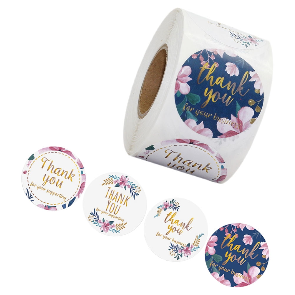 KAJNBN 1 Roll Thank You Label Sticker For present Giving Envelope Seal ...