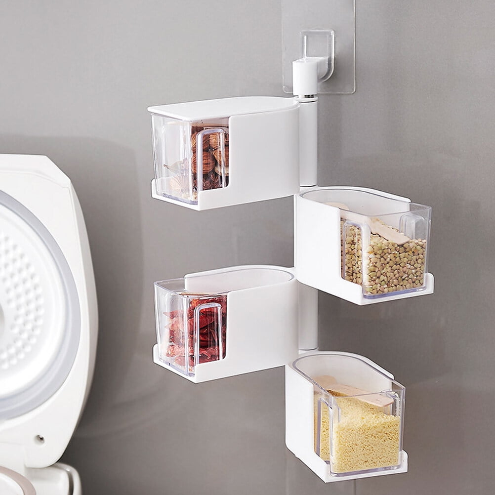 KAJNBN 1 Set Kitchen Rotating Storage Rack 12.7X6.7X12.2In 4 Tier ...