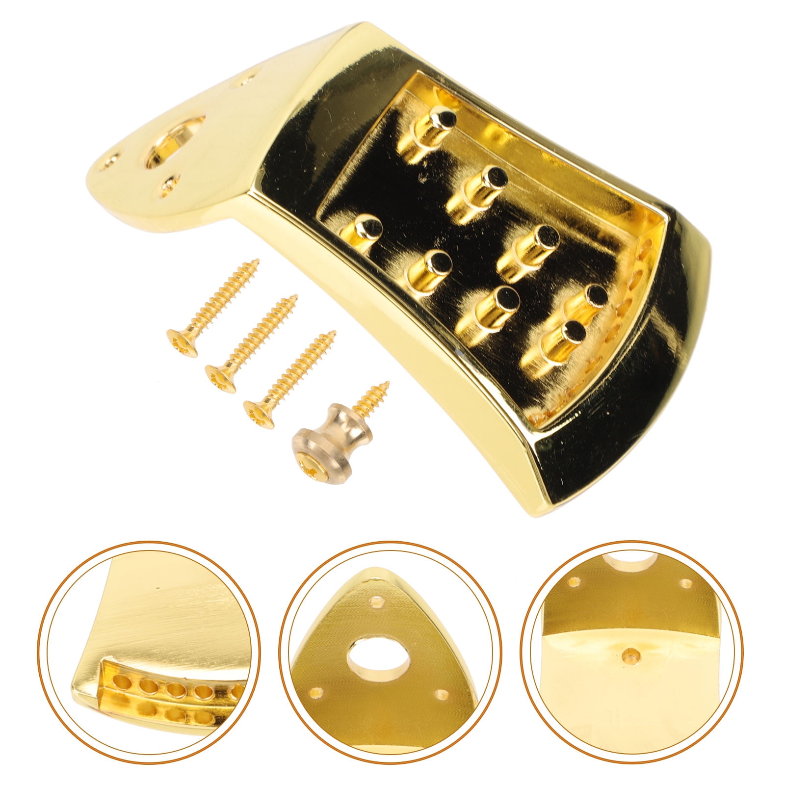 KAJNBN 1 Set Mandolin Bridge Triangle Zinc Alloy String Fixation ...