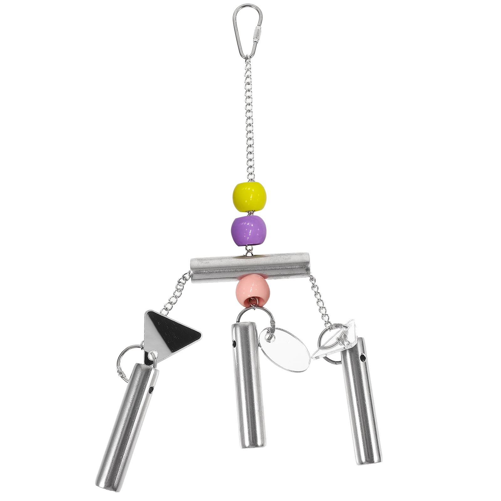 KAJNBN 1 Set Parrot Bird Toy Silver Stainless Steel Bell Shape Cage ...